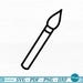 Paint Brush Outline SVG File, Back to School Clipart, Student DXF Craft ...