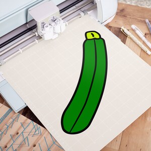 Zucchini Color and Outline Clipart Svg Png Pdf Dxf Eps Cut - Etsy