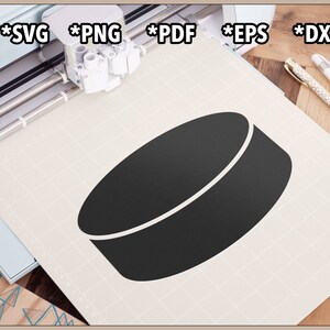 Hockey Puck Color, Outline and Silhouette Svg, Png, Pdf, Dxf, Eps for ...