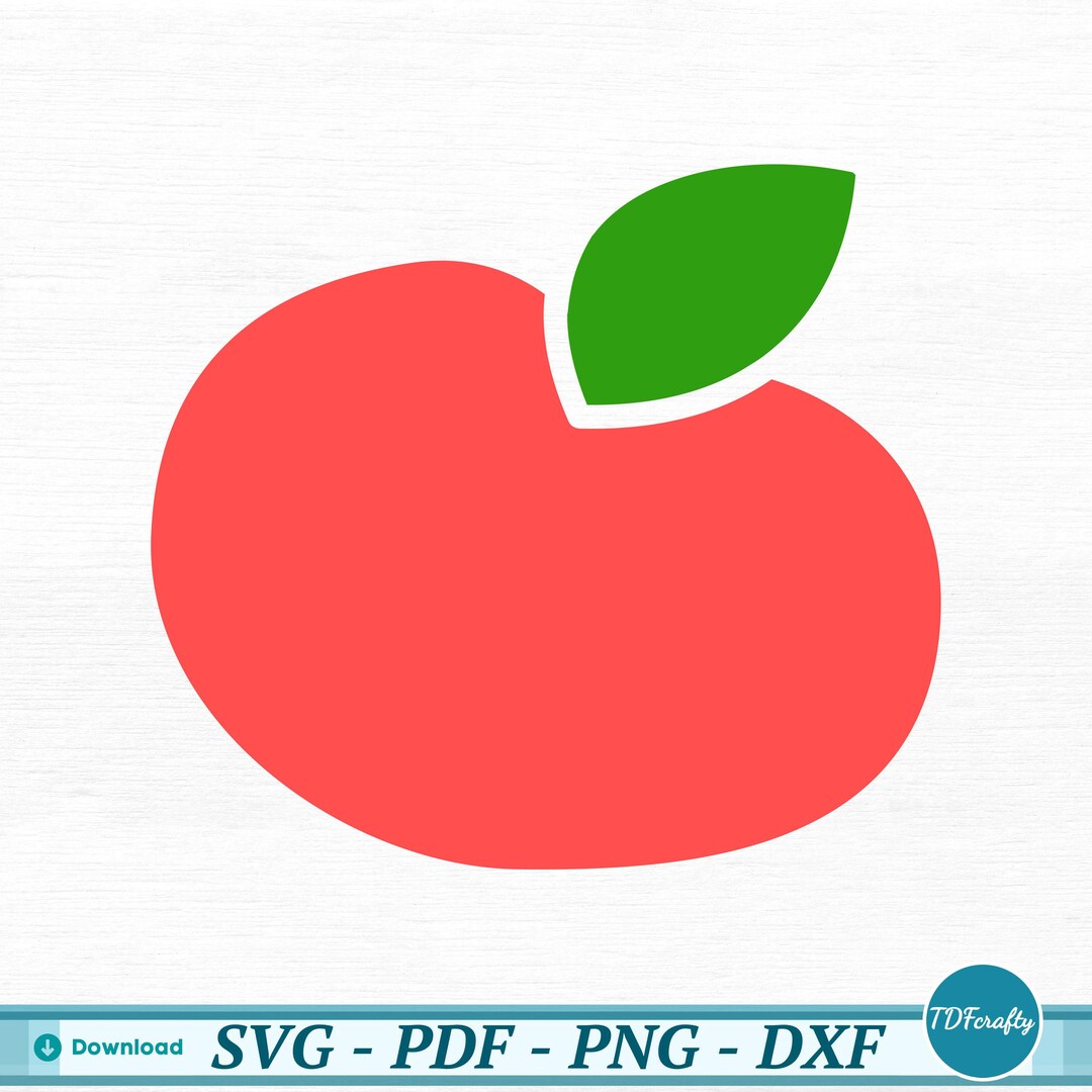 Apple SVG Cut File Fruit Clipart PNG Food Silhouette DXF Sublimation ...