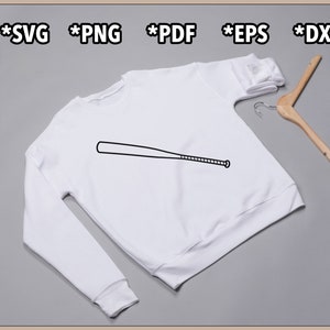 Baseball Bat Outline SVG Cut File, Png, Pdf, Dxf, Eps - Etsy