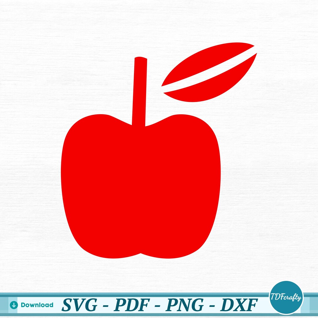 Apple Fruit SVG Clipart - Sublimation Design for Silhouette Print Cut ...