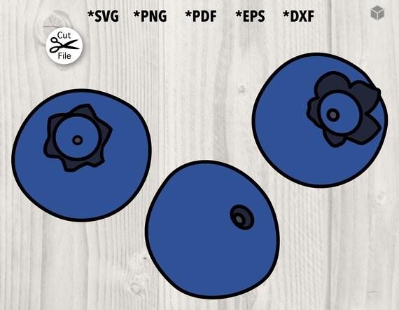 Realistic Blueberries Svg Png Pdf Dxf Eps - Etsy