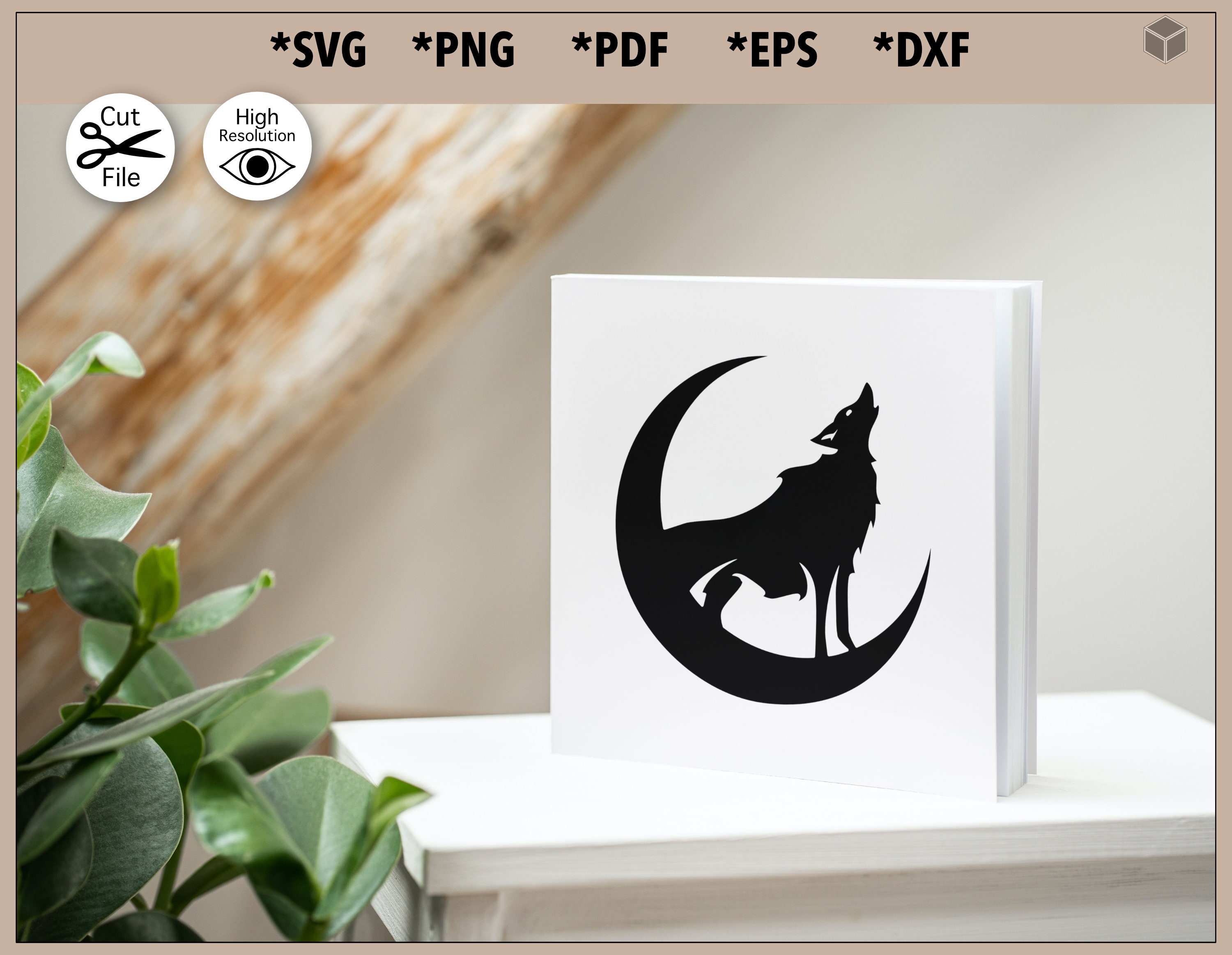 Howling Wolf Silhouette Svg, Png, Pdf, Dxf, Eps - Etsy Canada