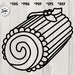 Yule Log Outline Svg, Png, Pdf, Dxf, Eps - Etsy