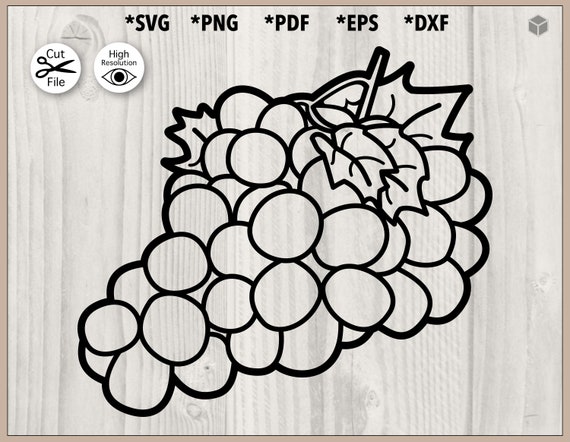 Trauben Outline svg png pdf dxf eps - Etsy.de