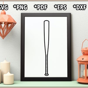 Baseball Bat Outline SVG Cut File, Png, Pdf, Dxf, Eps - Etsy Australia