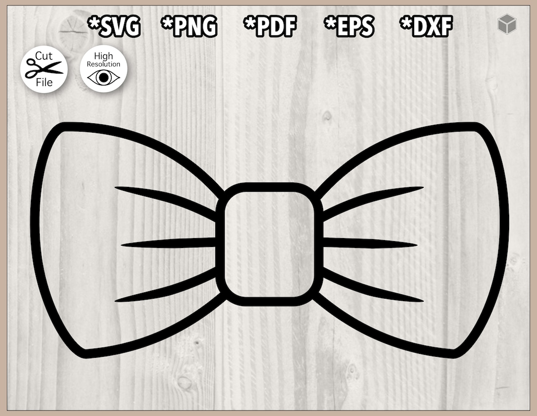 Bow Tie Outline Svg Cut File, Cravat Illustration Clipart, Necktie ...
