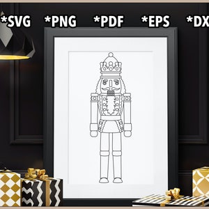 Nutcracker SVG Cut File and Outline, Png, Pdf, Dxf, Eps - Etsy