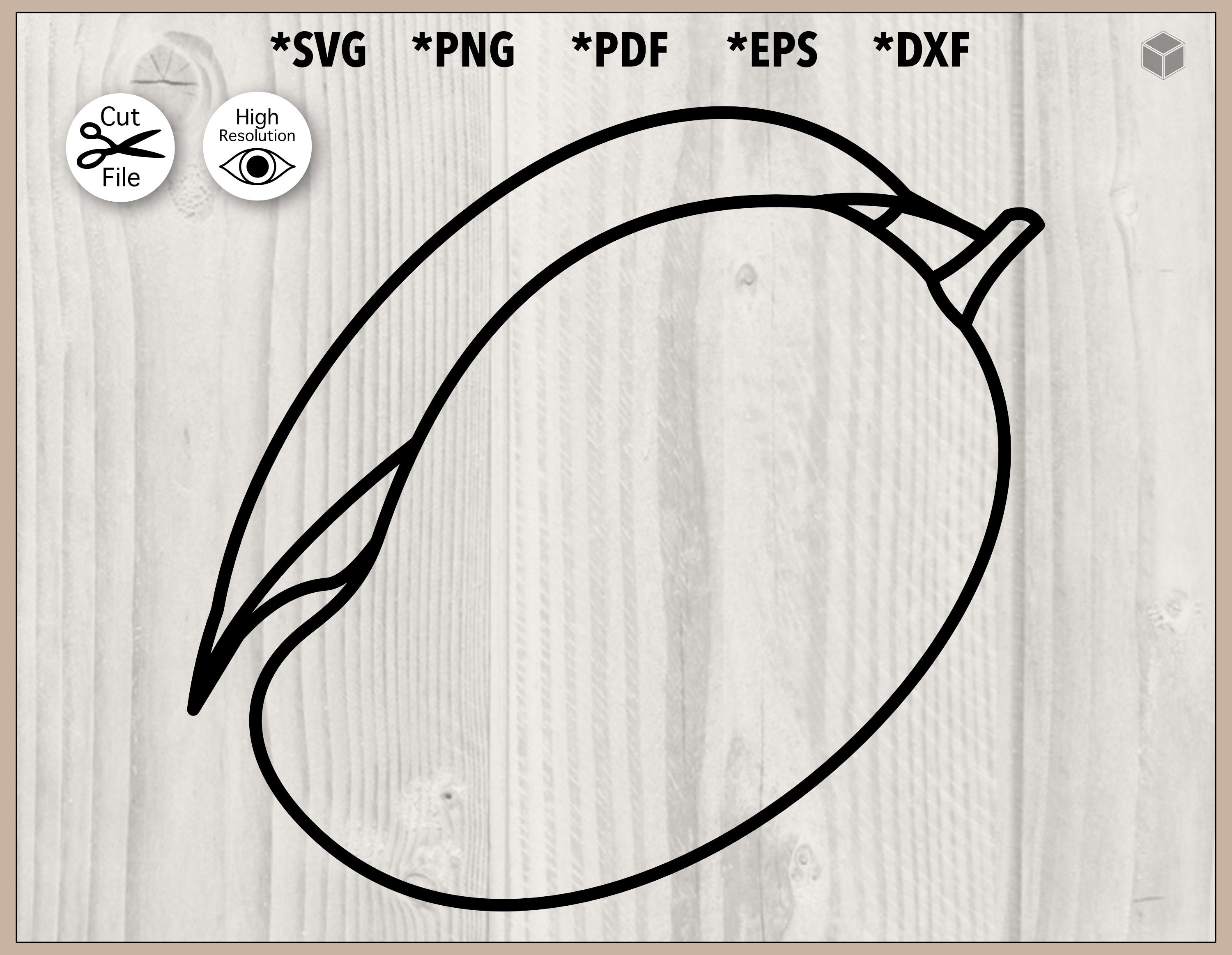 Mango Outline Svg Png Pdf Dxf Eps - Etsy Canada