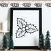 Holly Outline, Winter Berry Design, Christmas Flower, Holiday Inkberry ...