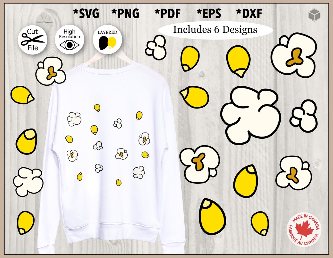 Popcorn Bundle, Popcorn Cut File, Corn Kennel Clipart, Movie Popcorn ...