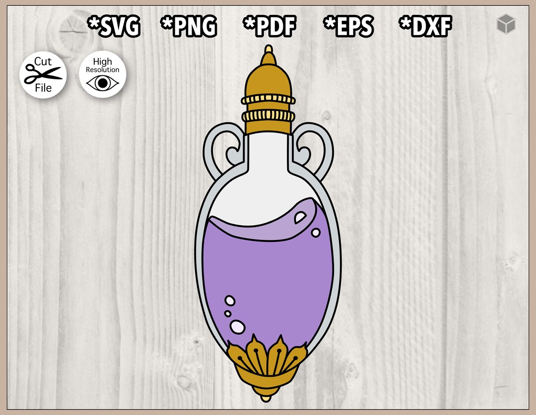 Rejuvenation Potion Clipart, Purple Elixir Illustration, Astral Vial ...