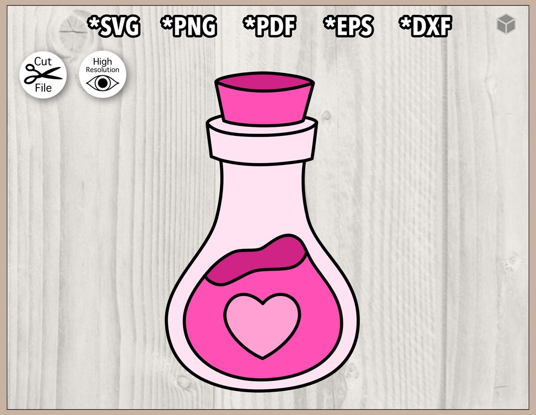 Love Potion Clipart, Romance Elixir Illustration, Valentine Magic Vial ...