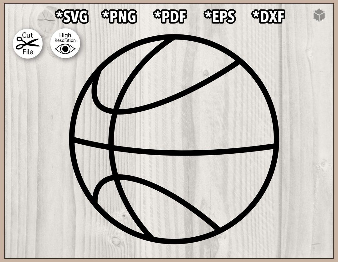 Basketball Ball Outline, Ballgame Hoop Engraving Line Art, Sport ...