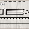 Ruler Color and Outline Cut File Svg, Png, Pdf, Dxf, Eps for Cutting ...
