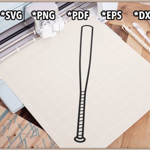 Baseball Bat Outline SVG Cut File Png Pdf Dxf Eps - Etsy Australia