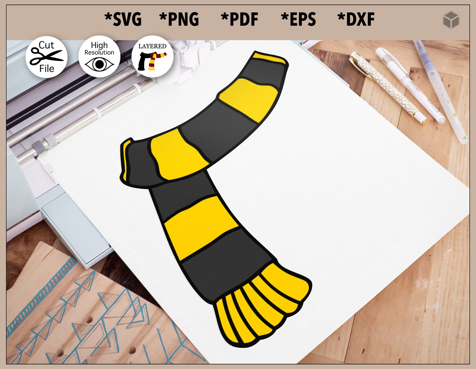 Colorful Scarf Bundle Cut File Svg Png Pdf Dxf Eps for - Etsy