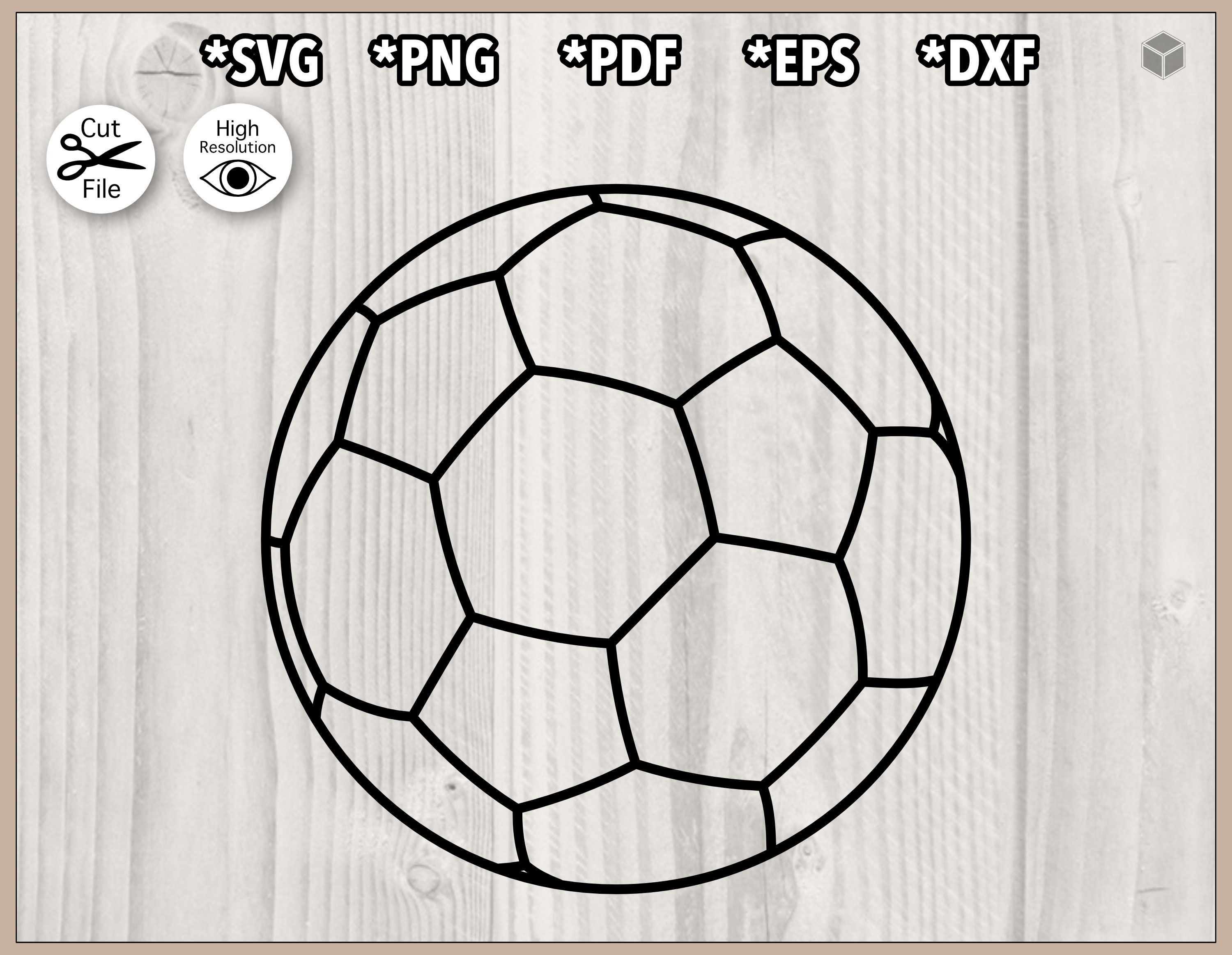Soccer Ball Outline Svg Png Pdf Dxf Eps - Etsy UK
