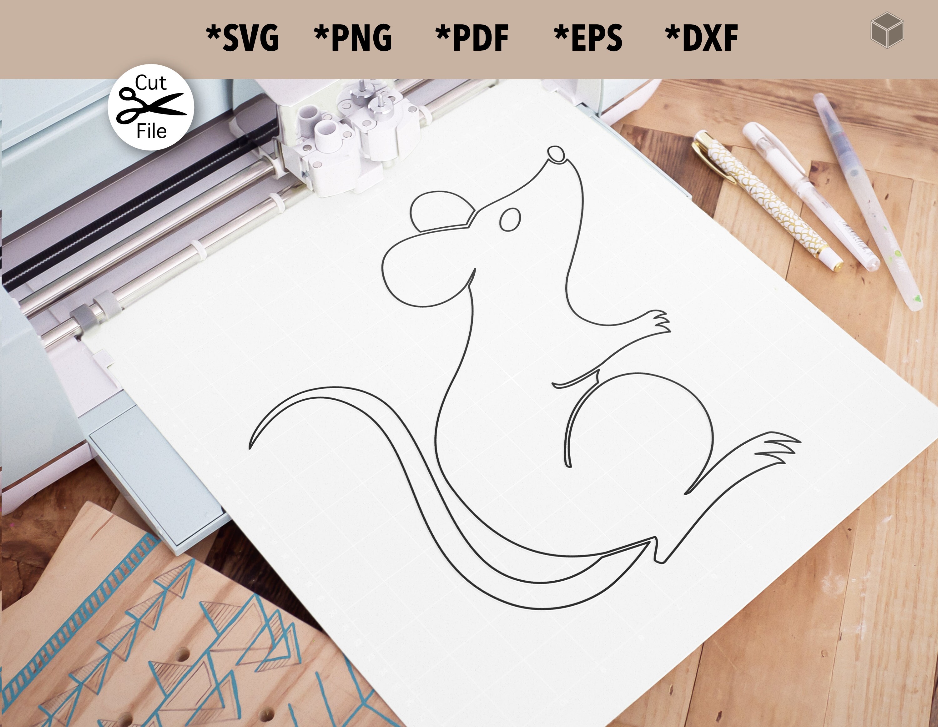 Mouse Outline Svg Png Pdf Dxf Eps - Etsy