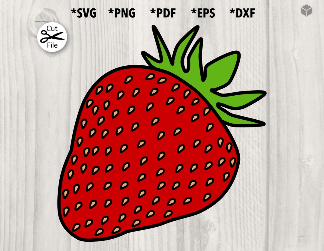 Strawberry Svg, Png, Pdf, Dxf, Eps - Etsy