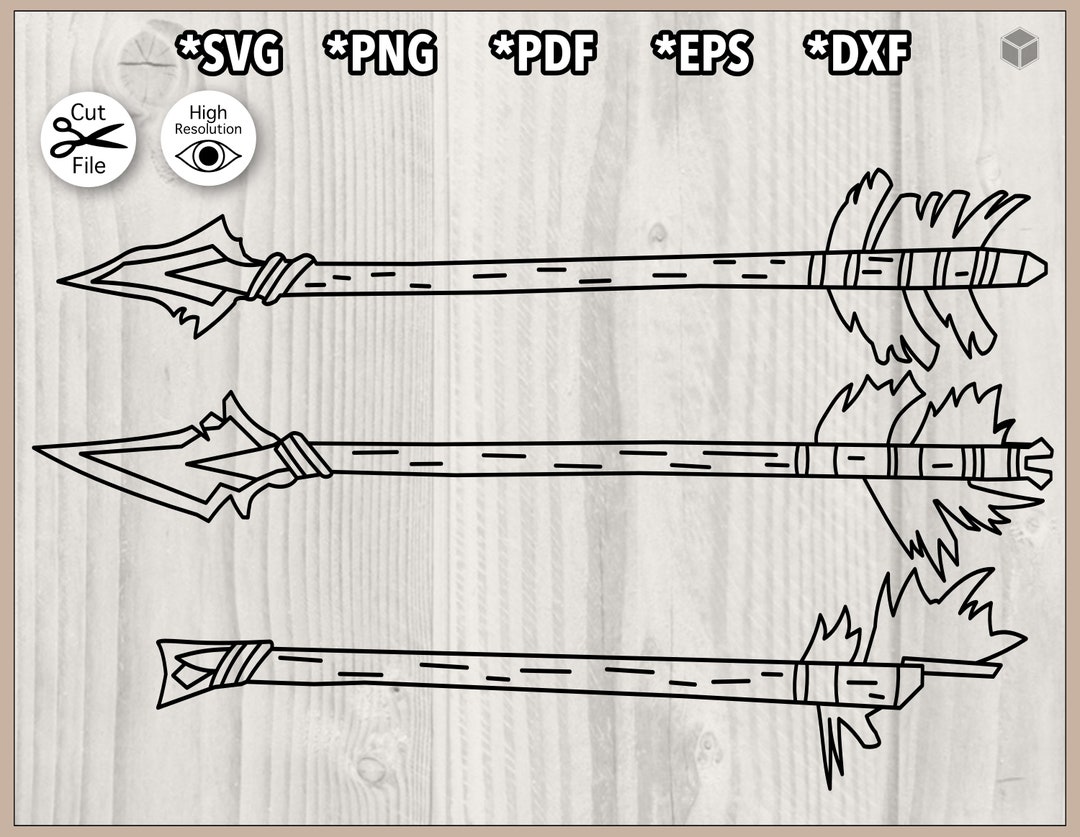 Spooky Arrows Outline Cut File, Scary Bolts Graphic Design, Halloween ...