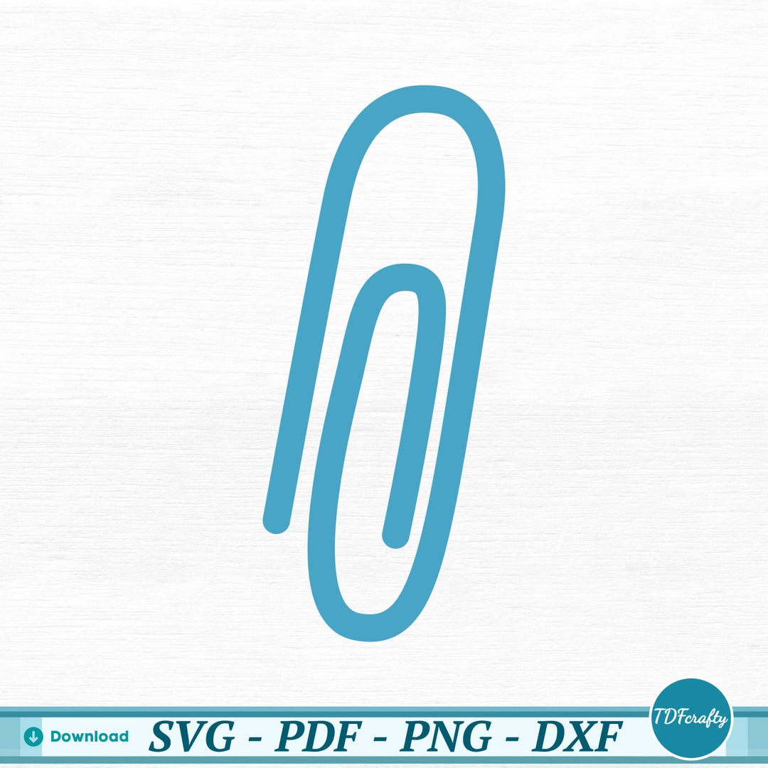 Paperclip SVG File, Back to School Clipart, Student DXF Craft File ...