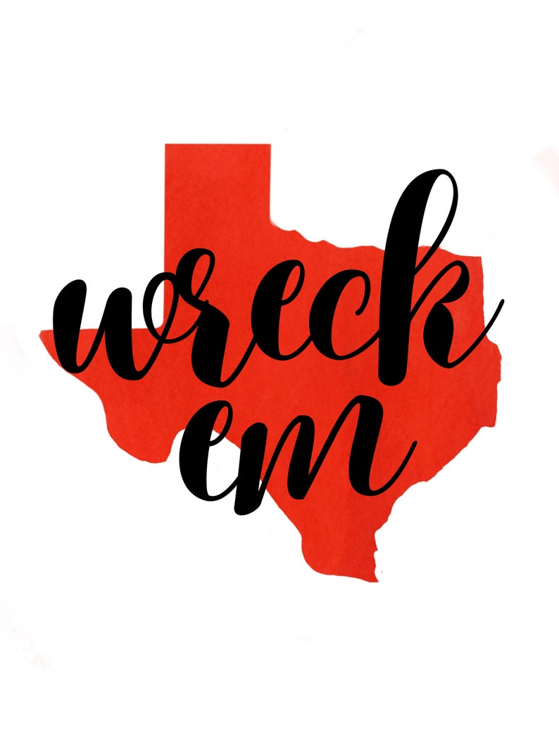 Texas Tech Wreck Em Print Digital Print - Etsy