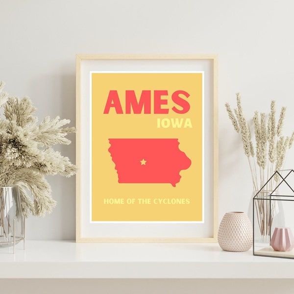 Iowa Print - Etsy