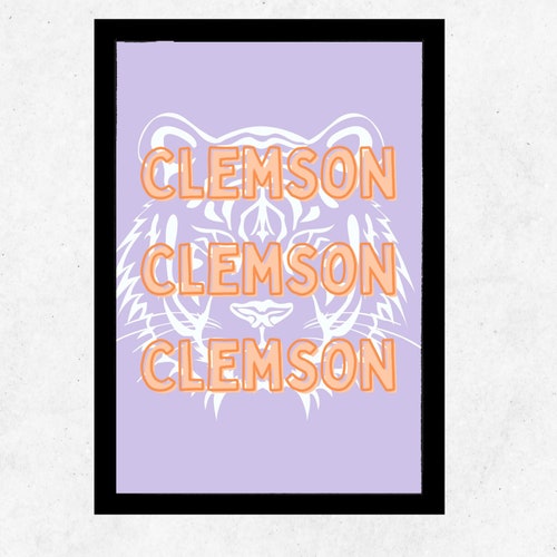 Clemson Aura Print digital Download - Etsy