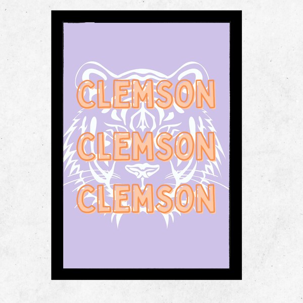 Clemson Print - Etsy
