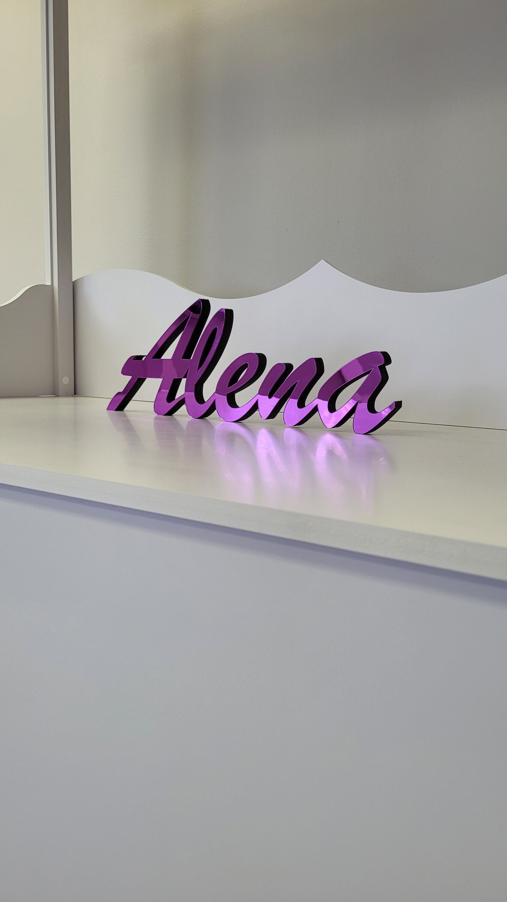 Personalized Mirror Acrylic Name Sign: Laser Cut Nursery Decor - Etsy