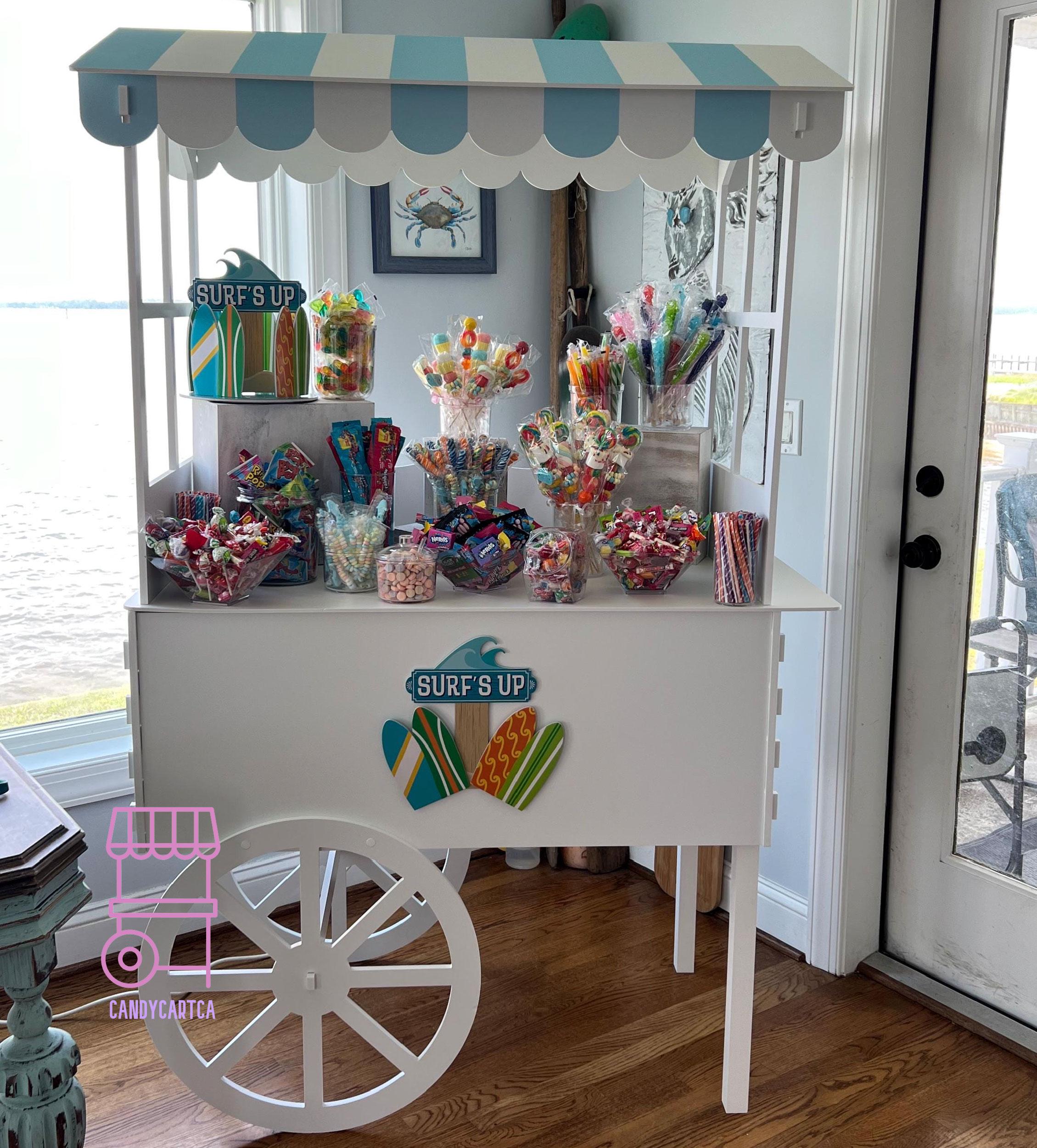 Collapsible White PVC Candy Cart: 70" Party & Wedding Decor - Etsy