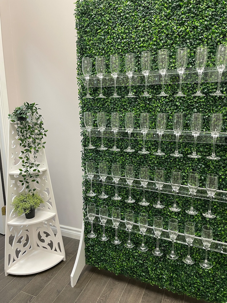 Greenery Champagne Wall Grass Drink Wall Wedding Etsy