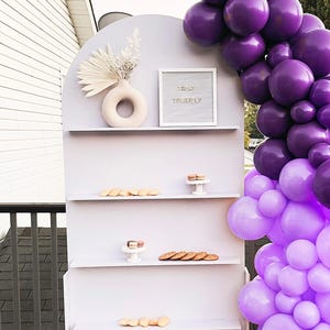 Treat Wall, Party Backdrop, Event Decor, Arched Backdrop With Shelves ...