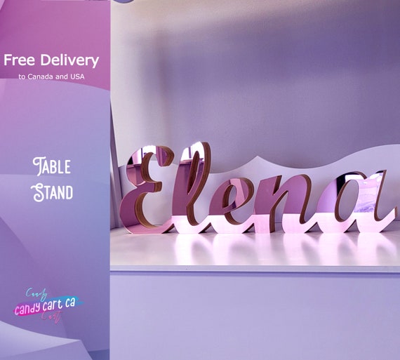 Personalized Table Name Sign Free Stand Name Event - Etsy