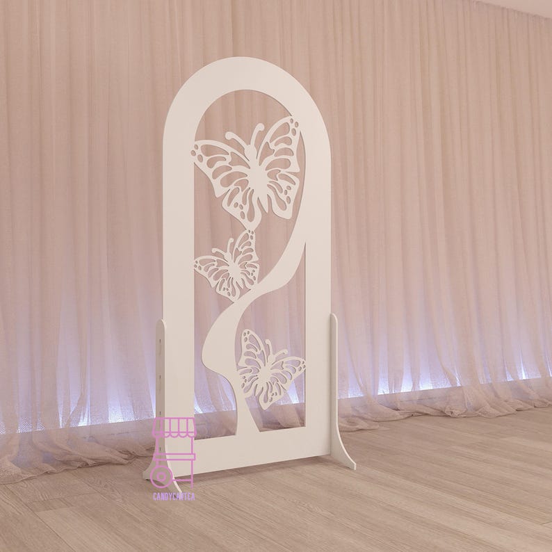 Butterfly Arch Backdrop: 70" Freestanding Panel - Wedding, Shower ...