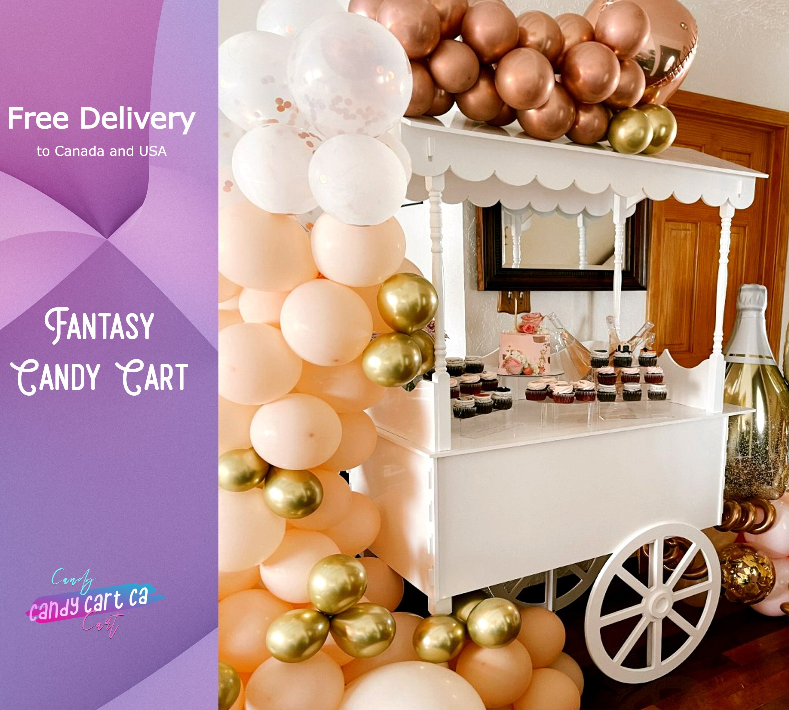 Fantasy Sweet Cart With Wheels Adult Candy Cart Cake - Etsy Canada