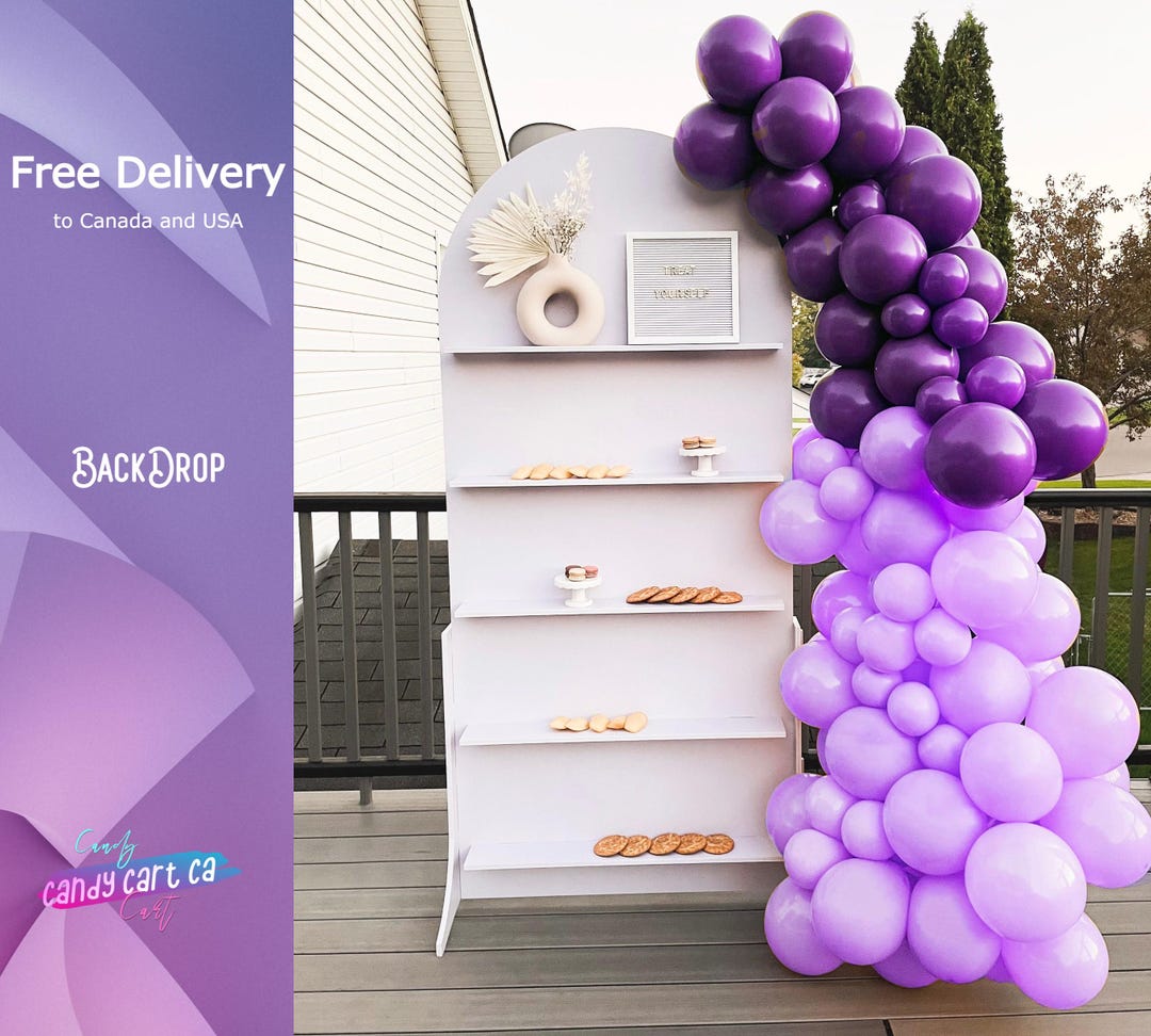 Treat Wall, Party Backdrop, Event Decor, Arched Backdrop With Shelves ...