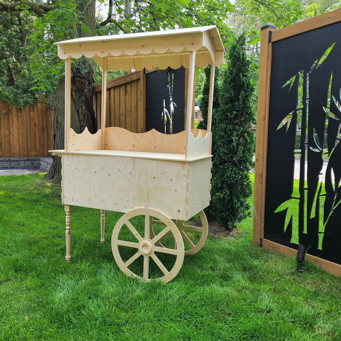 Wooden Sweet Cart: Collapsible Plywood Cake Stand, Event Decor - Etsy
