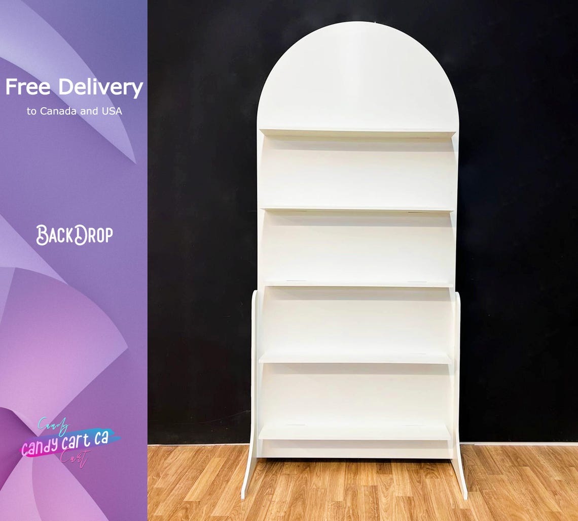 Treat Wall, Party Backdrop, Event Decor, Arched Backdrop With Shelves ...