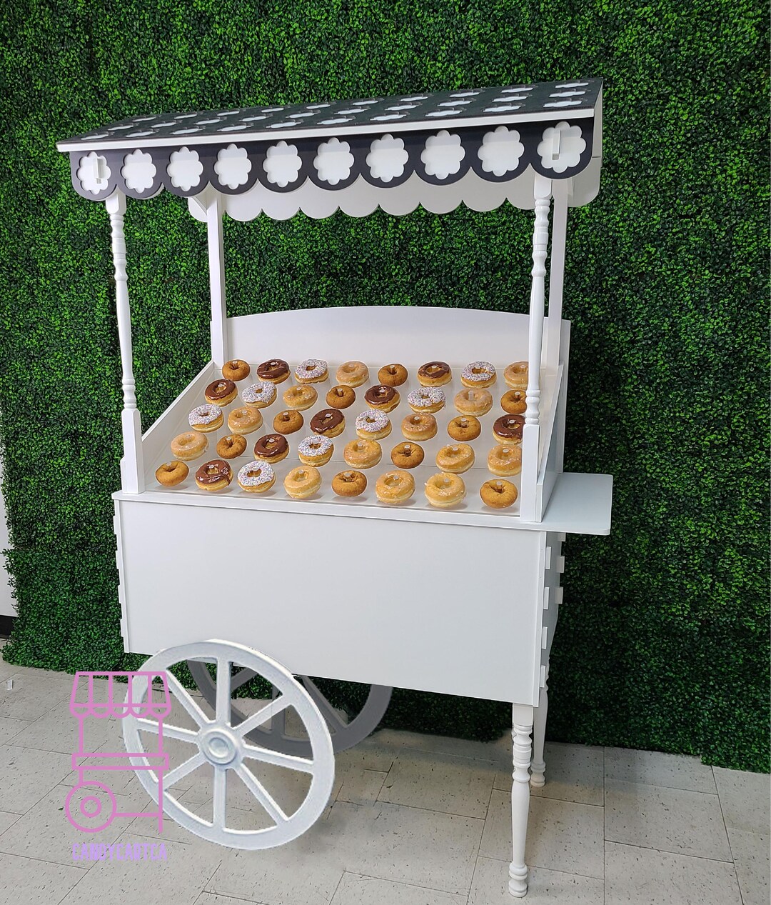 Donut Cart: White PVC Candy Cart, Cake Stand, Party Decor - Etsy