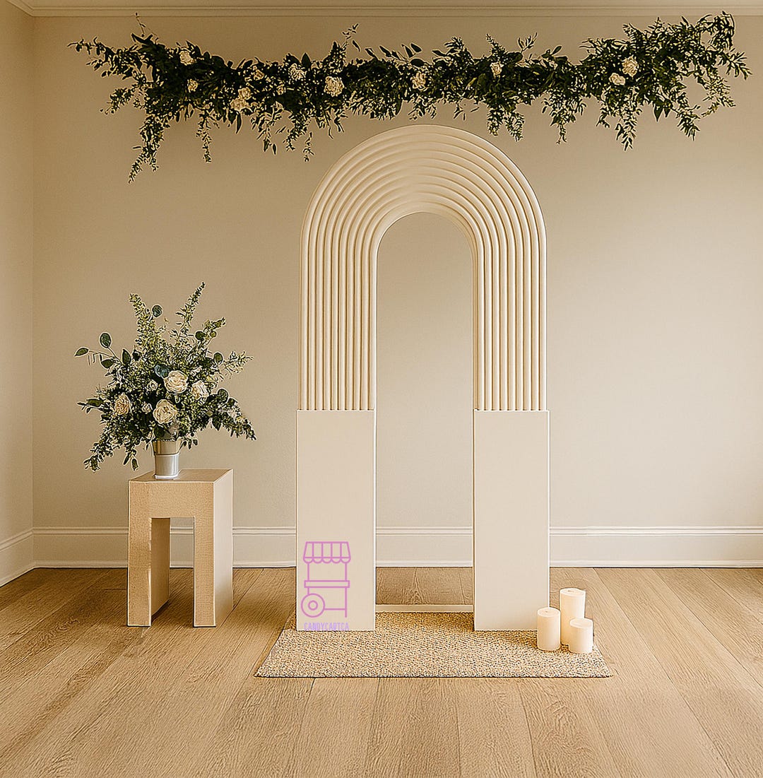 Open Ripple Backdrop for Birthday and Wedding Parties, Grooved Arch for ...
