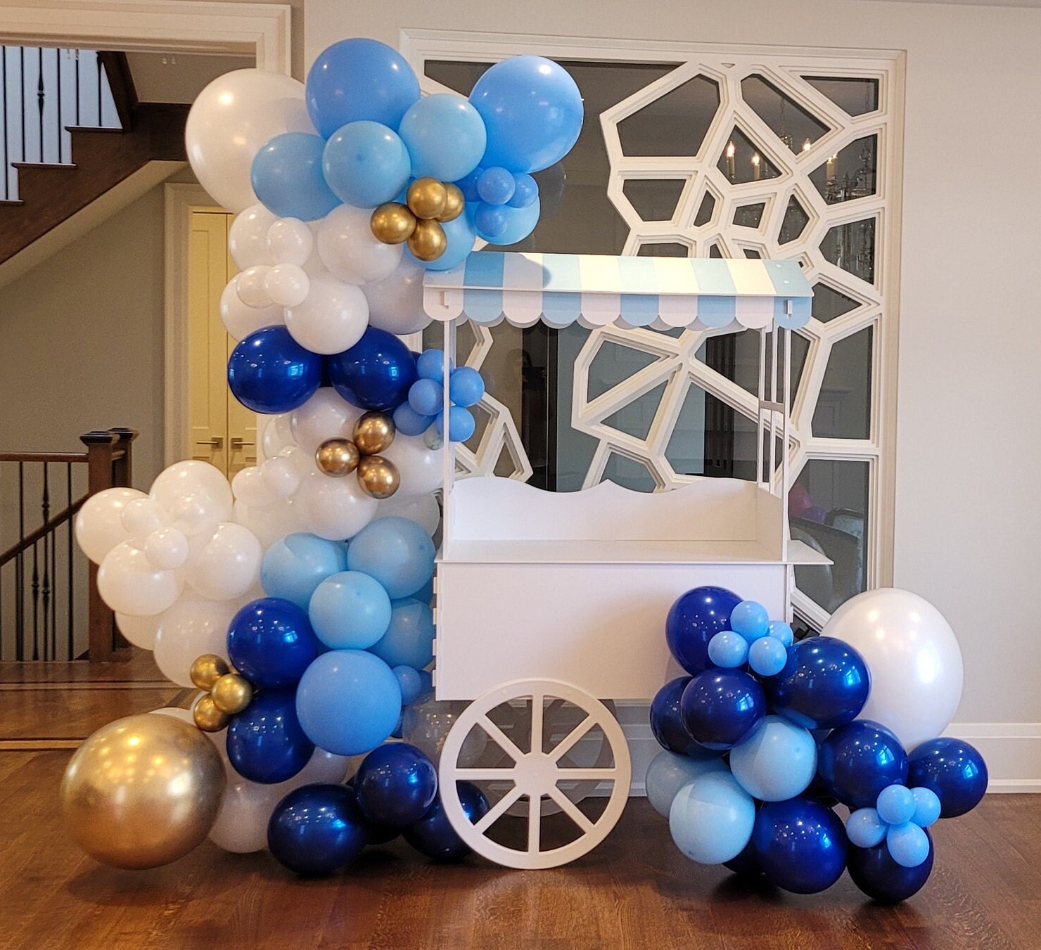 PVC Candy Cart on Wheels: Pink & Blue Roof, Party Decor (70" Tall) - Etsy