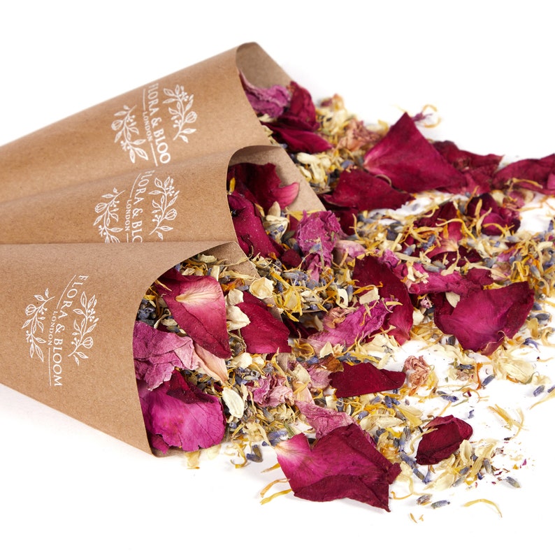 Flora&bloom Biodegradable Confettidried Flowers for 24 Guests - Etsy