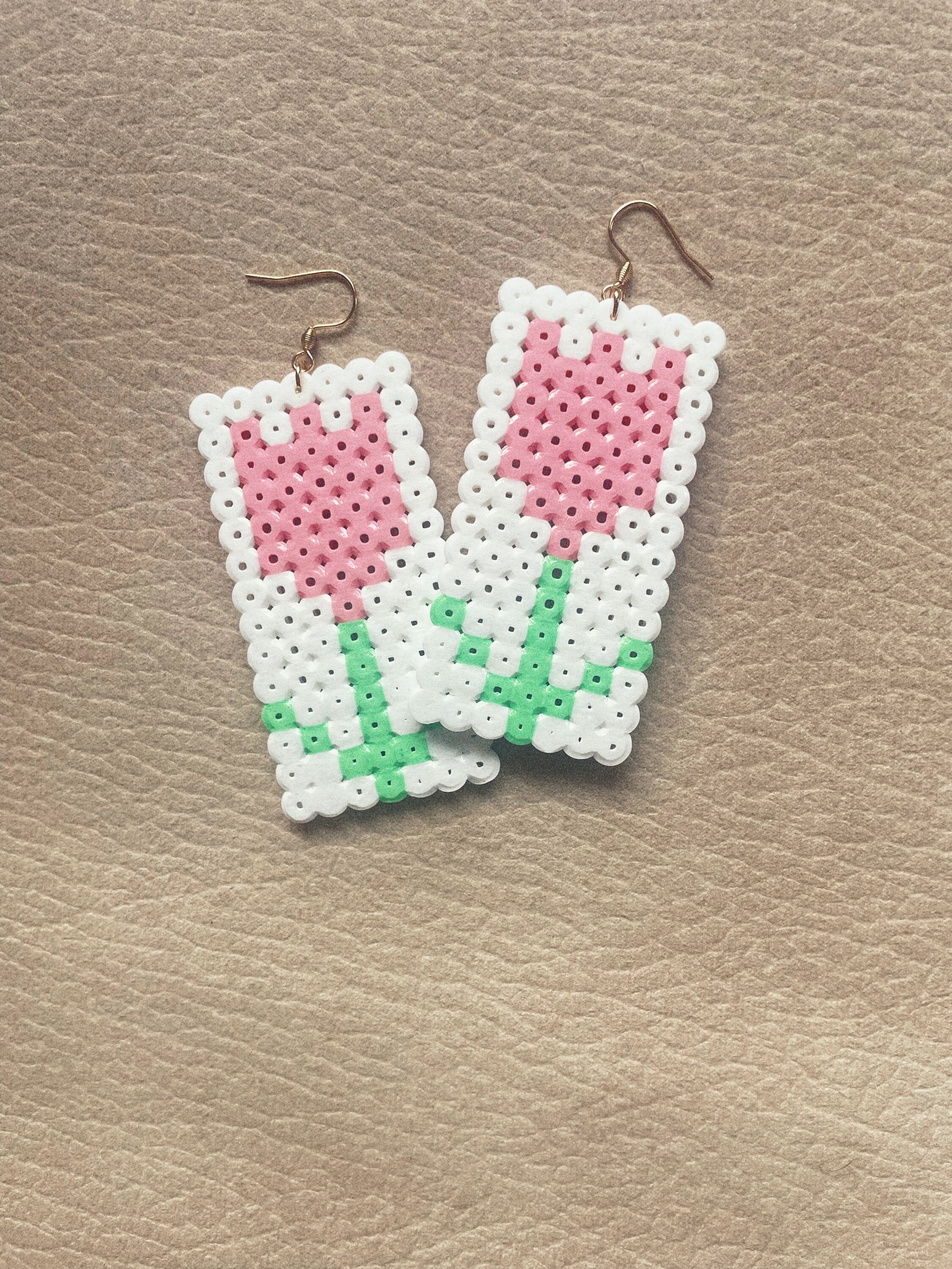 Perler Beads Flowers Hama Beads Jewelry Cute Kawaii Earrings - Etsy
