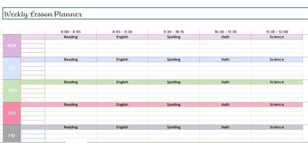 Teacher Excel Spreadsheet - Etsy