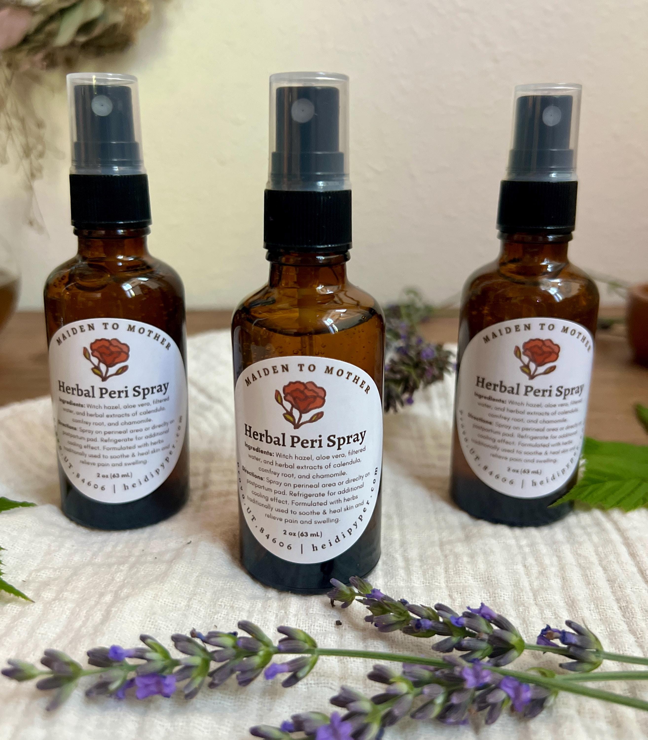 Herbal Peri Spray Postpartum Perineal Spray Postpartum Healing After ...