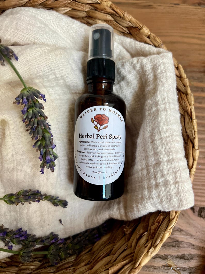 Herbal Peri Spray Postpartum Perineal Spray Postpartum Healing After ...
