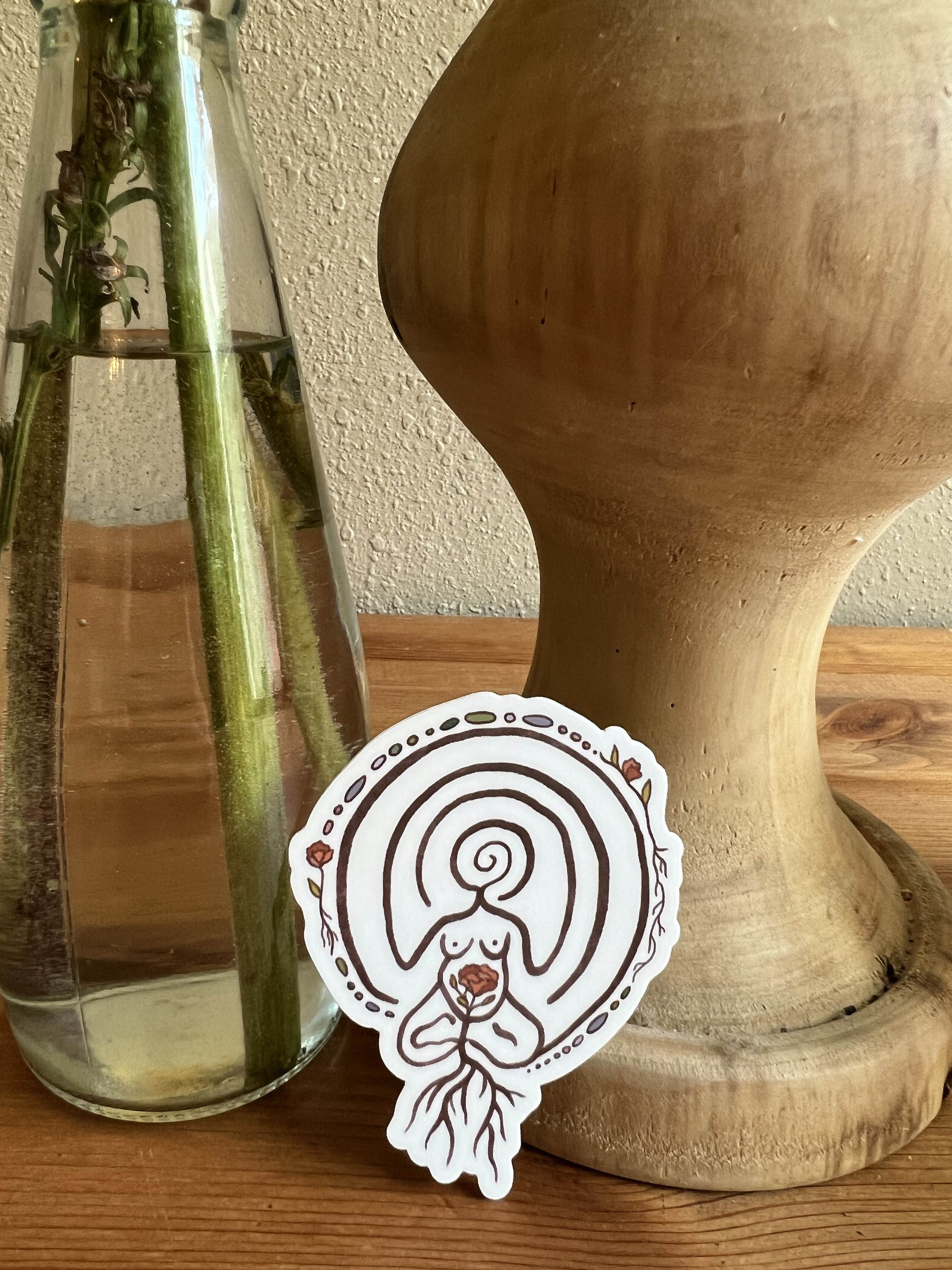 Goddess Sticker Spiral Goddess Sticker Pregnant Woman - Etsy